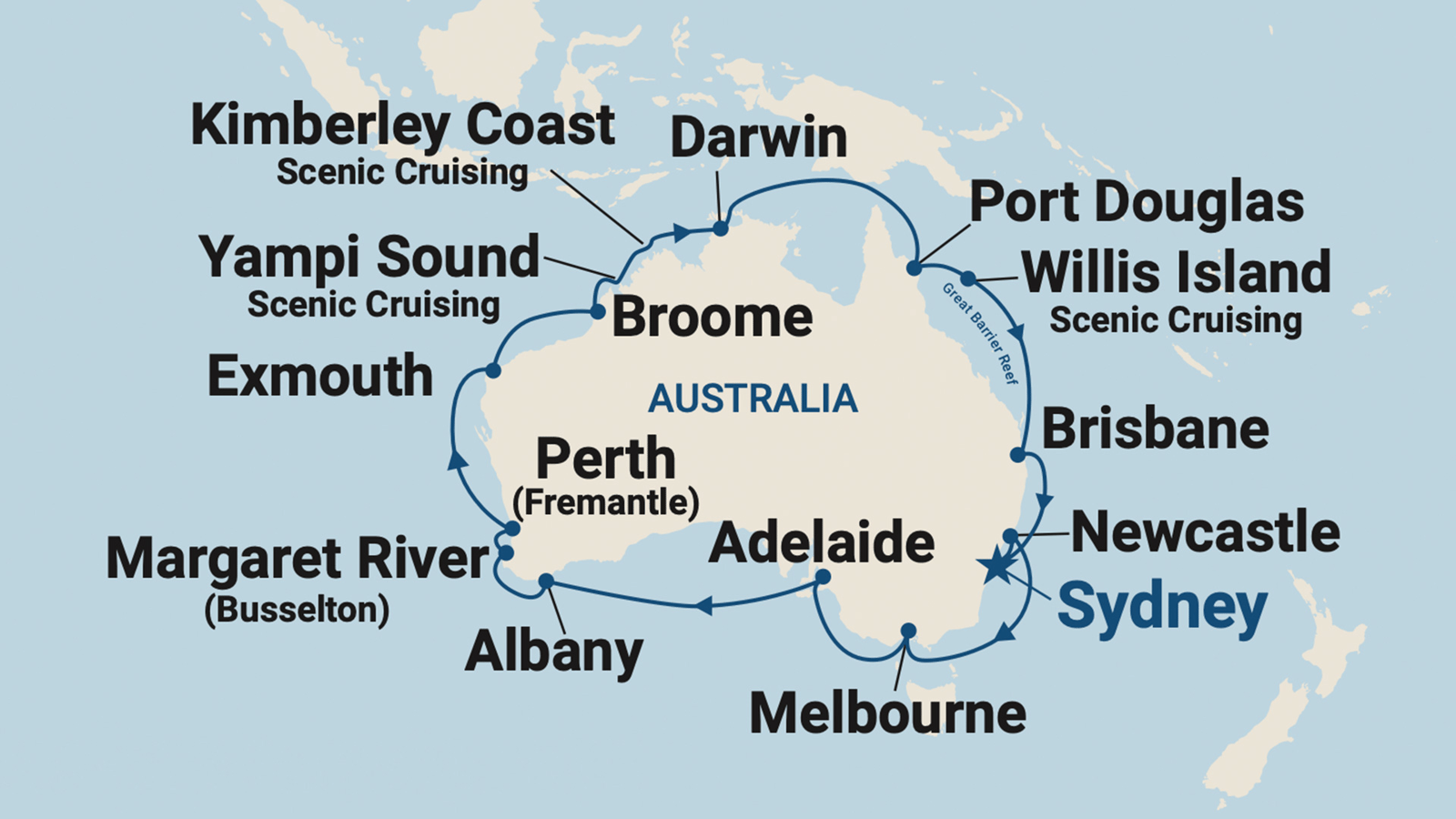 Round Australia Cruise - Sydney Roundtrip (Apr 2027) - Travel at 60